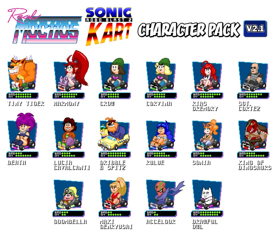SRB2 Kart Character Pack V2.1 by madoldcrow1105 on DeviantArt