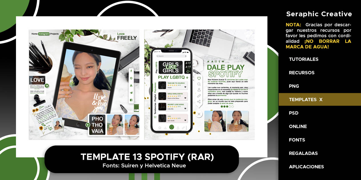 Template 13 Spotify (RAR) by SeraphicCreative on DeviantArt