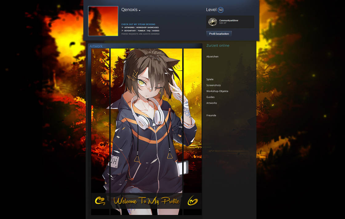 Steam Artwork Design - Sunset Forest by Qenoxis on DeviantArt