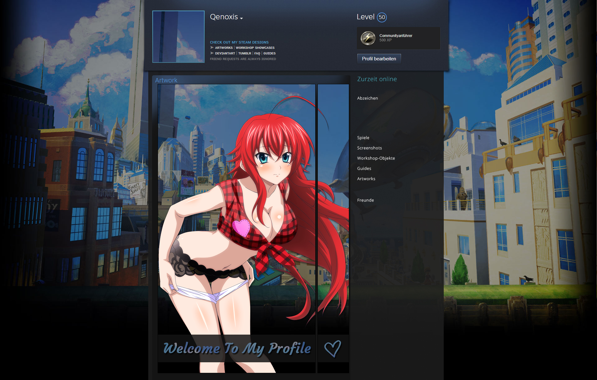 Steam Artwork Design - Rias Gremory #2 by Qenoxis on DeviantArt