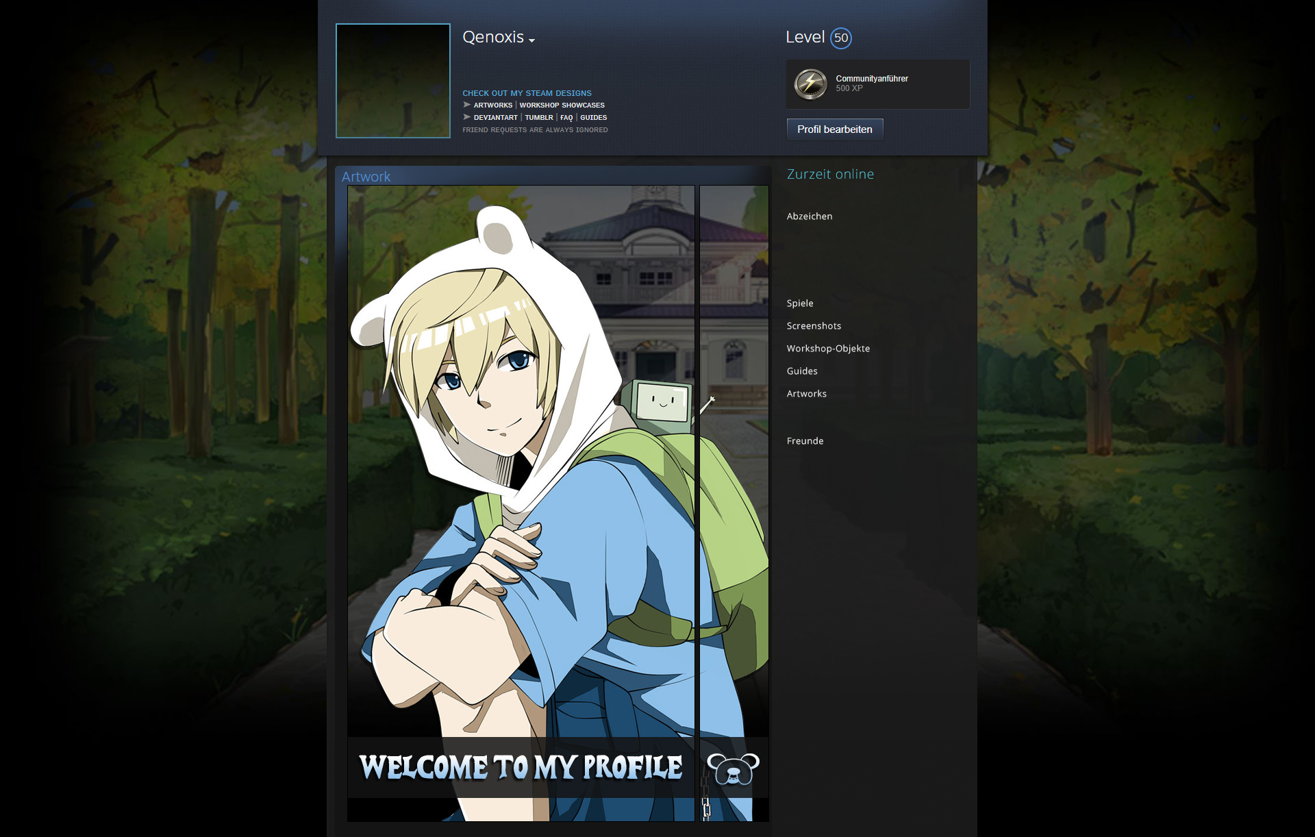 Steam Artwork Design - Adventure Time Finn by Qenoxis on DeviantArt