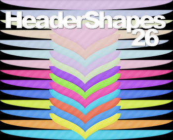 26 Header Shapes. PNG by ClerSP on DeviantArt