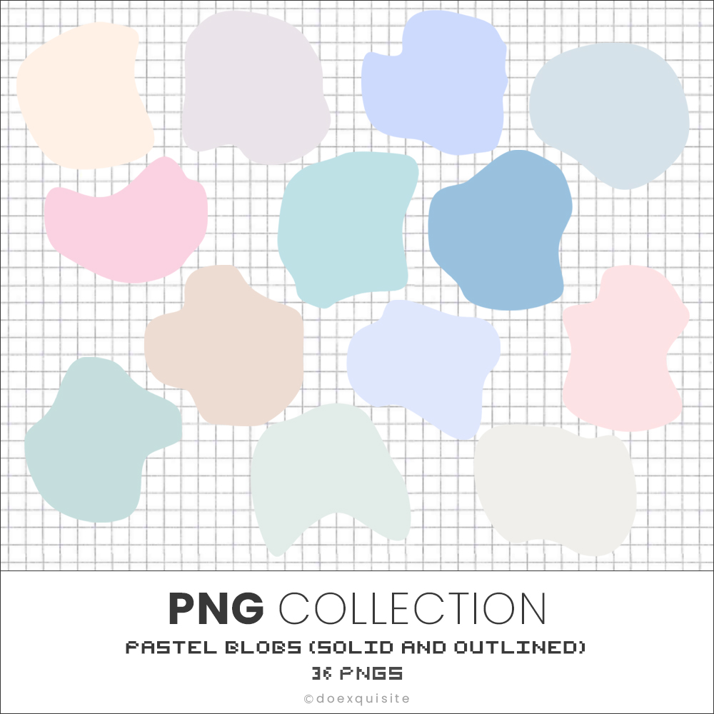 Pastel Blobs | PNG Pack by doexquisite on DeviantArt