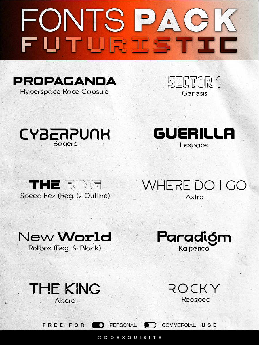 10 Futuristic Fonts | Fonts by doexquisite on DeviantArt