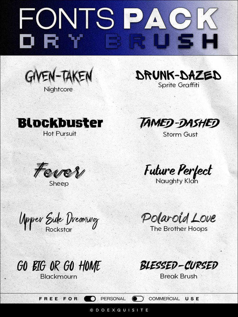 10 Brush Fonts | Fonts by doexquisite on DeviantArt