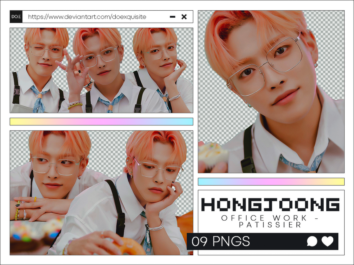 HONGJOONG 'OFFICE WORK - PATISSIER' | Render Pack by doexquisite on ...