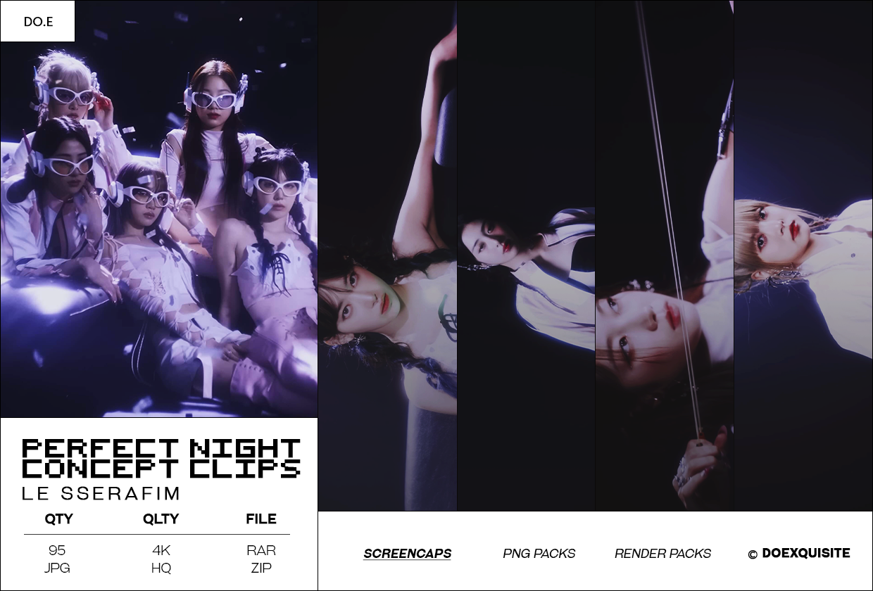 LE SSERAFIM 'Perfect Night' Clips| Screencaps by doexquisite on DeviantArt