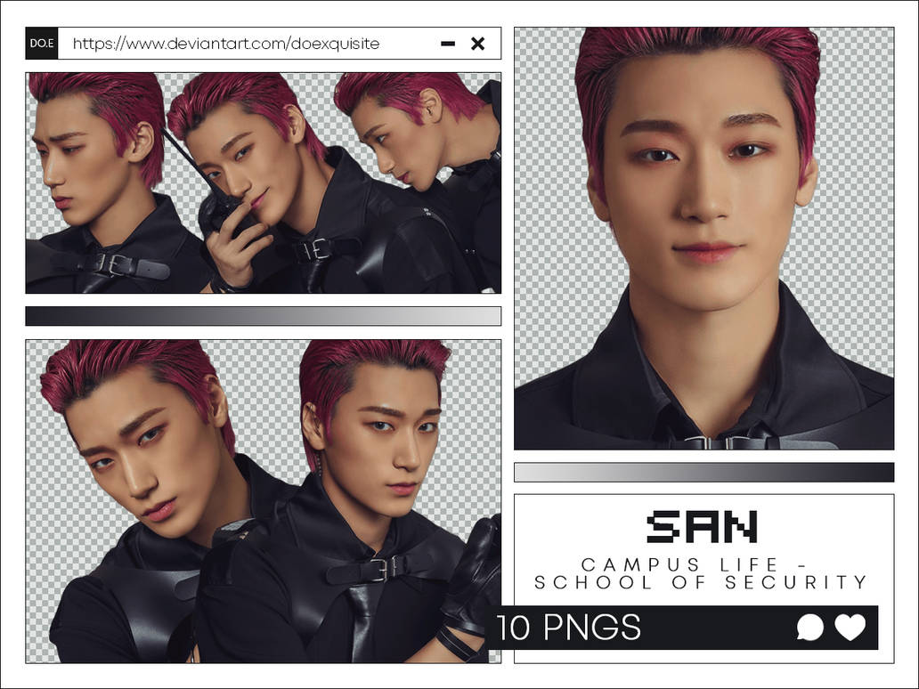 ATEEZ SAN 'School Of Security' | Render Pack by doexquisite on DeviantArt