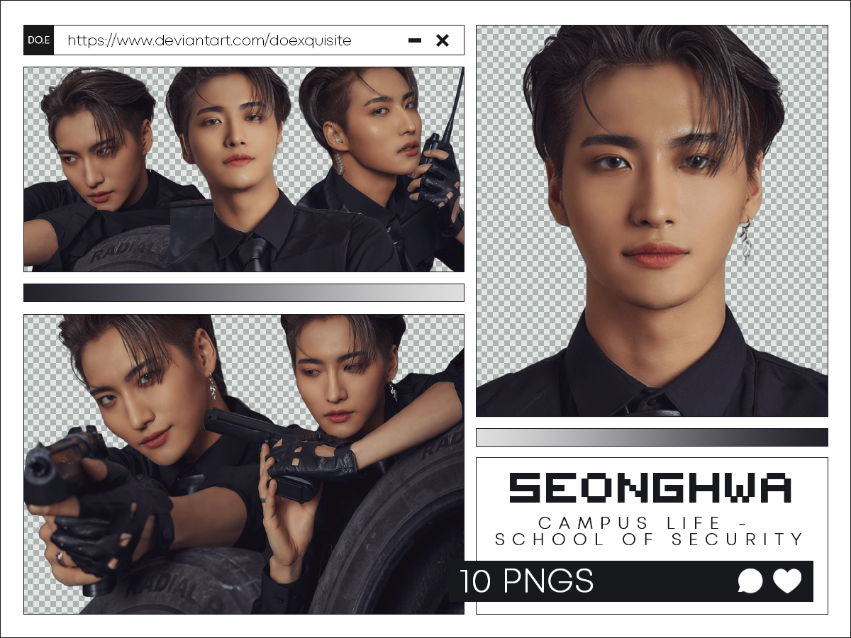 ATEEZ SEONGHWA 'School Of Security' | Render Pack by doexquisite on DeviantArt