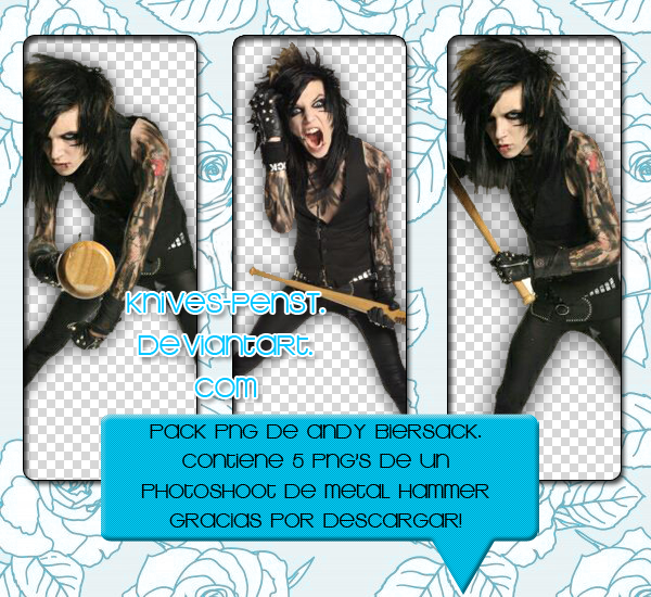 Andy Biersack PNG/Render pack. by Knives-PensT on DeviantArt