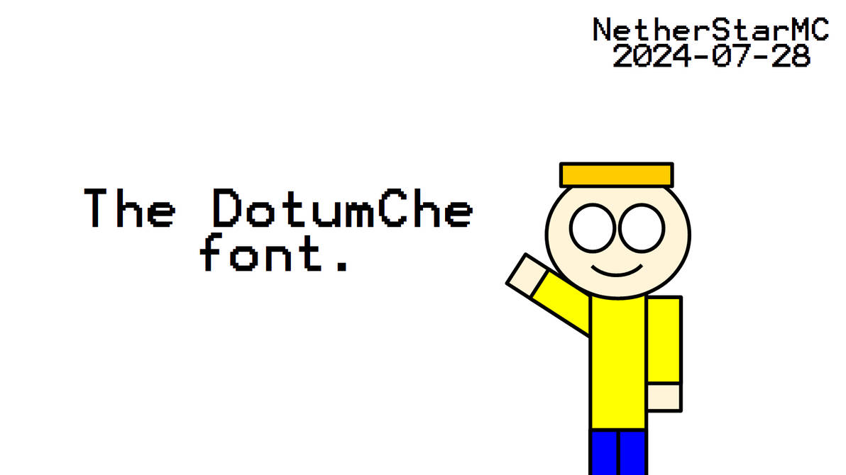 The DotumChe Font. by NetherStarMCdA on DeviantArt
