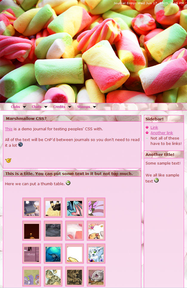 Marshmallow CSS by Pyritie on DeviantArt