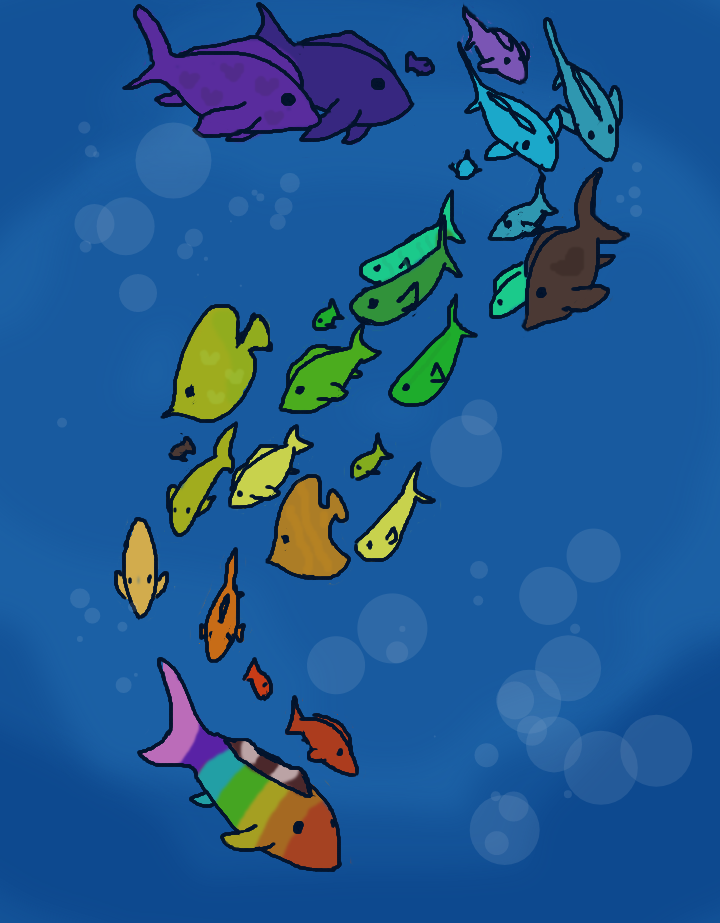 Rainbow fish by SECRET-NINJA-SUPER-M on DeviantArt