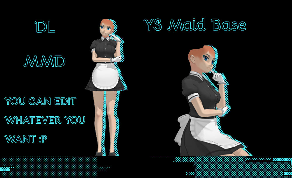 MMD Yandere Simulator Base Maid Outfit YS by zHairr on DeviantArt