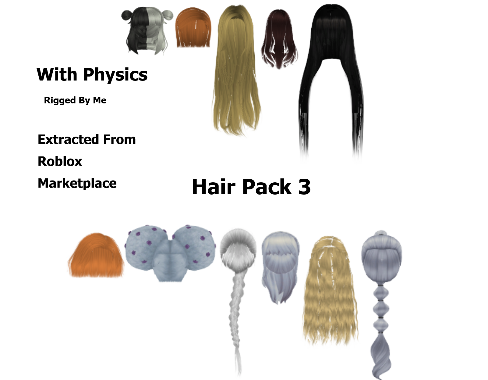 MMD Hair Pack 3 by zHairr on DeviantArt