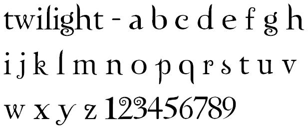 Twilight Font by ryanwell on DeviantArt