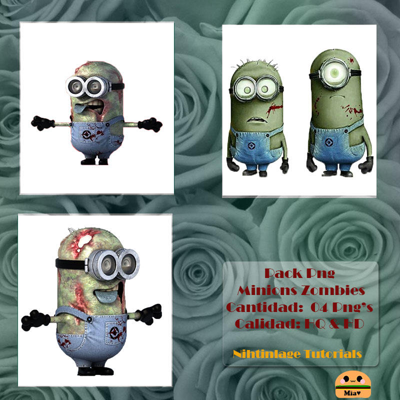 Pack Png de Minions Zombies by mariacaseres21122000 on DeviantArt