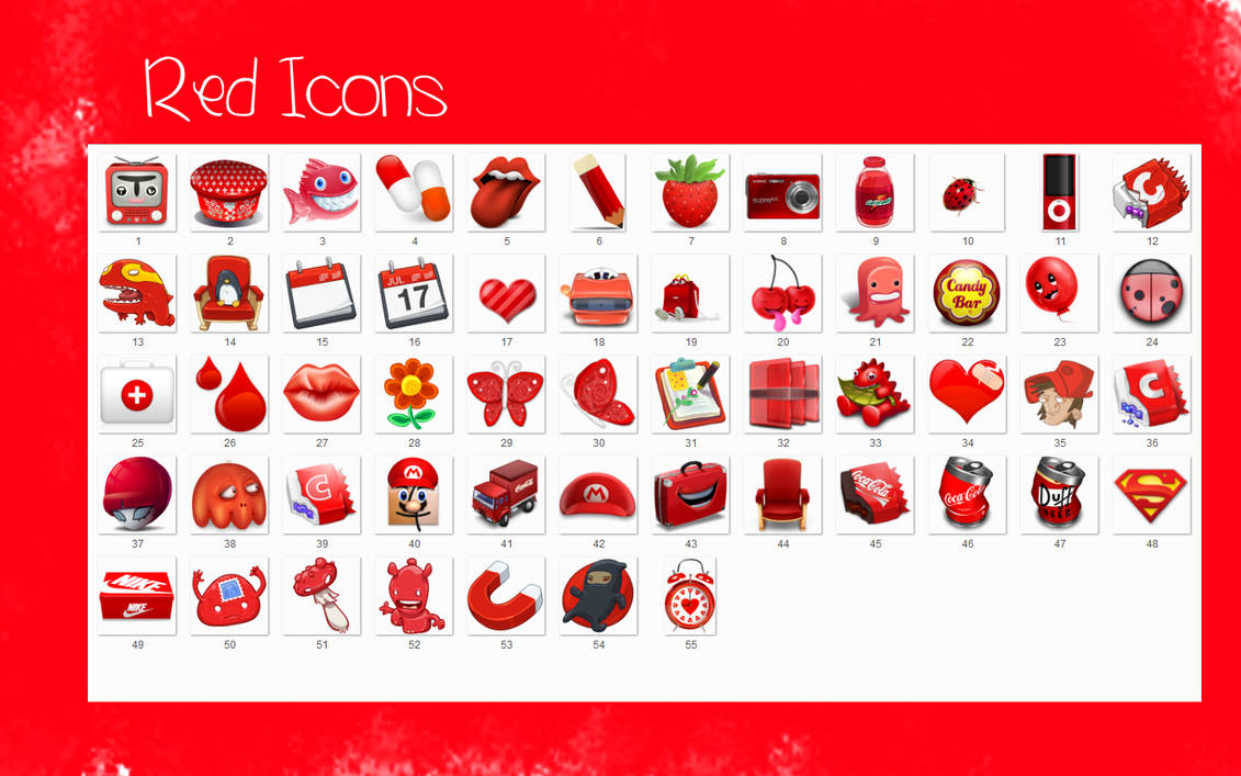 Red Icons by InvisibleTutos on DeviantArt