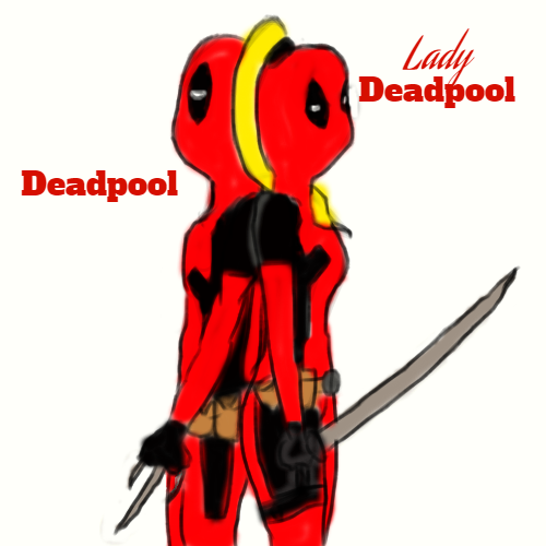 Deadpool and Lady Deadpool by HobbitKawaii on DeviantArt