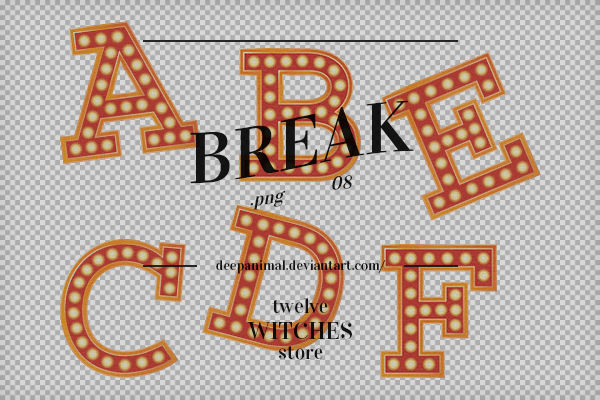 07 Break.alphabet png by 12WitchesStore on DeviantArt