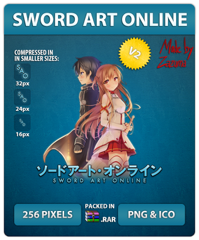 Sword Art Online V2 - Anime Icon by Zazuma on DeviantArt