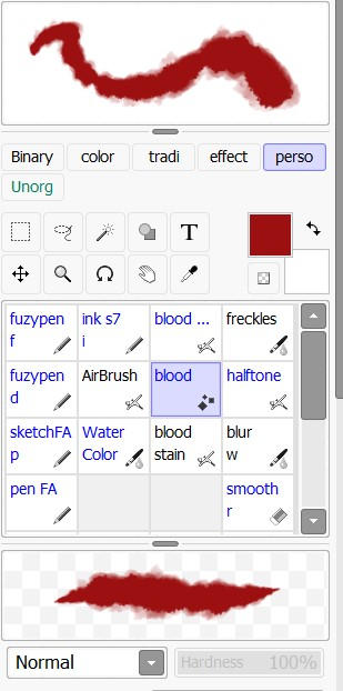 how to draw blood paint tool sai