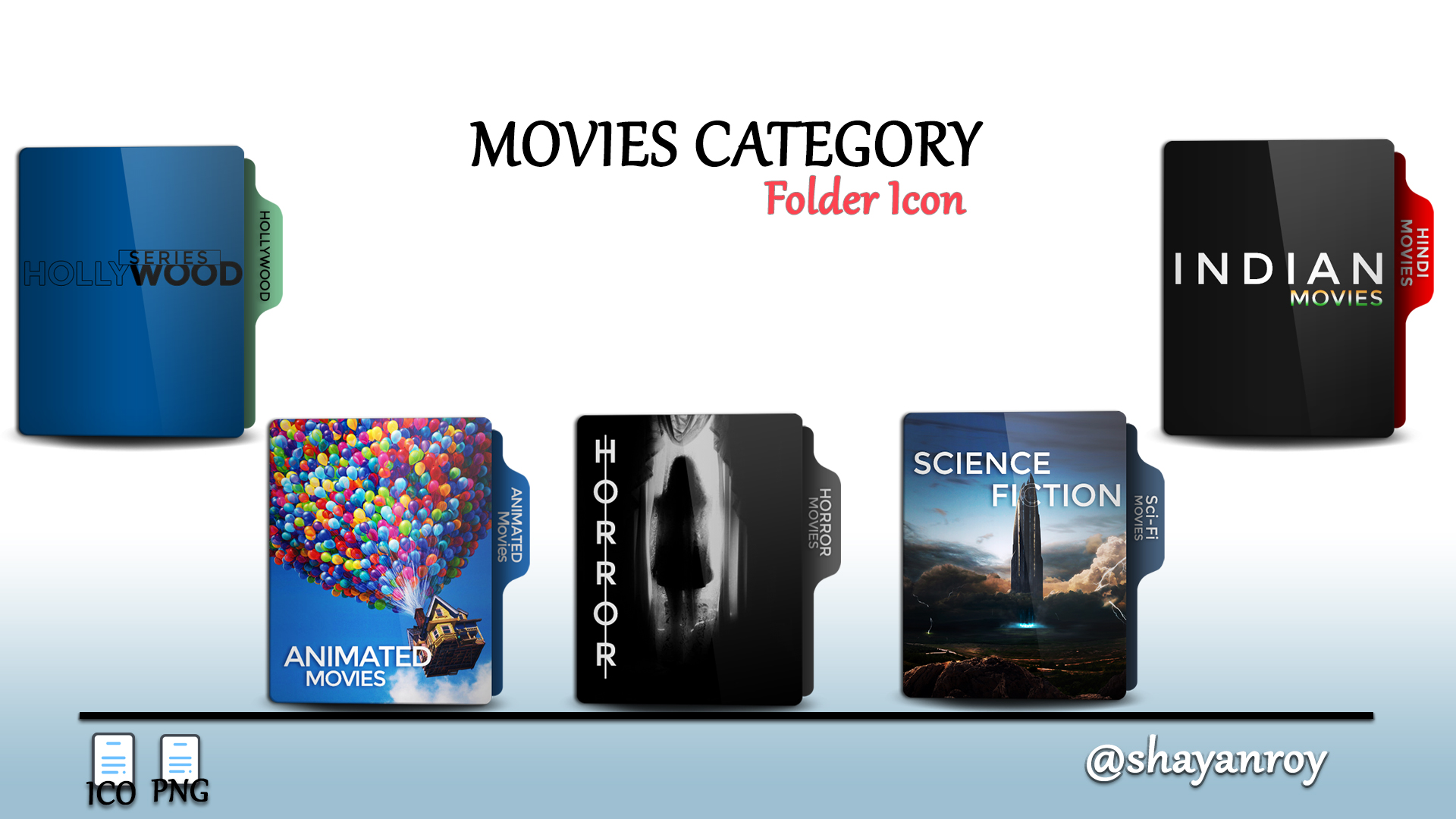 Movies Category Folder Icon by shayanroy on DeviantArt