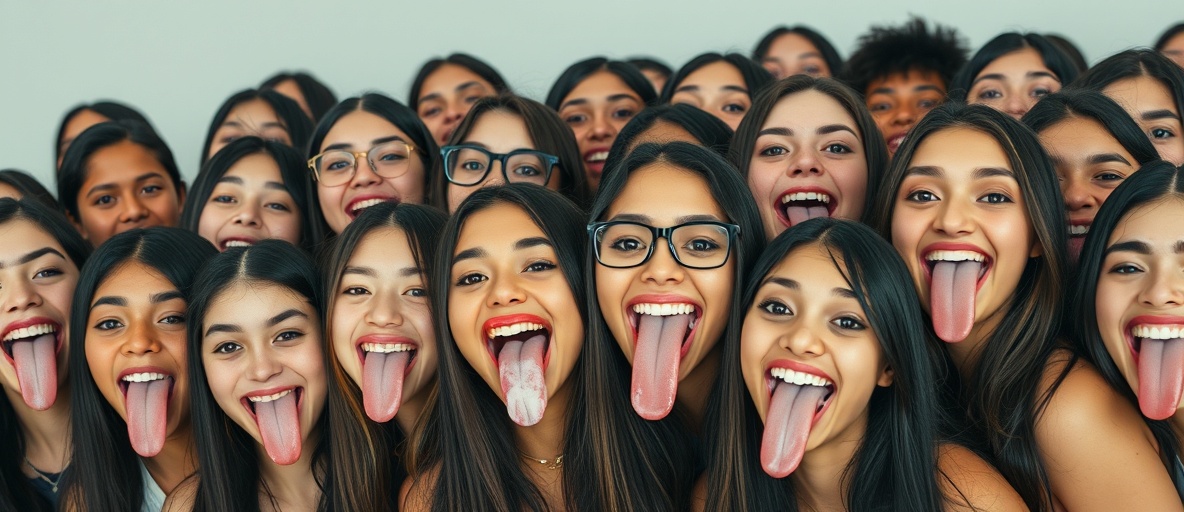 Cute black hair group ai girls tongues out by Tonguesoutfunsout on ...