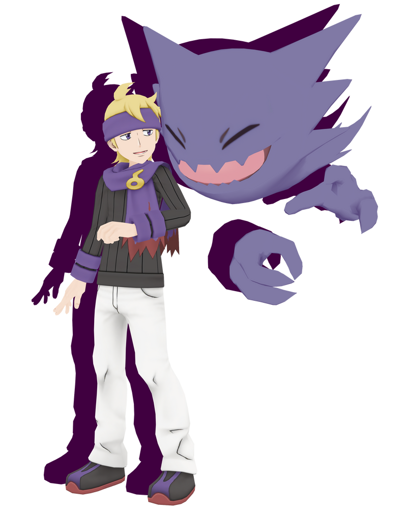 ~PKMN MMD: Gym Leader Morty DL~ by The-Irish-Gal on DeviantArt