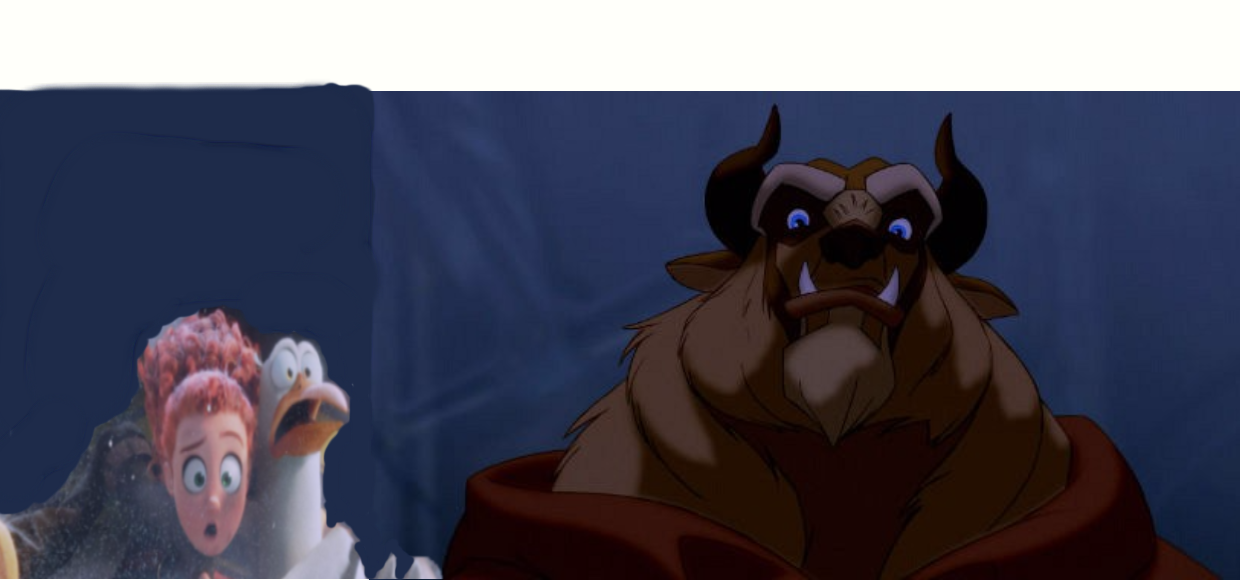 Junior and Tulip Scared of the Beast by jonstallion on DeviantArt