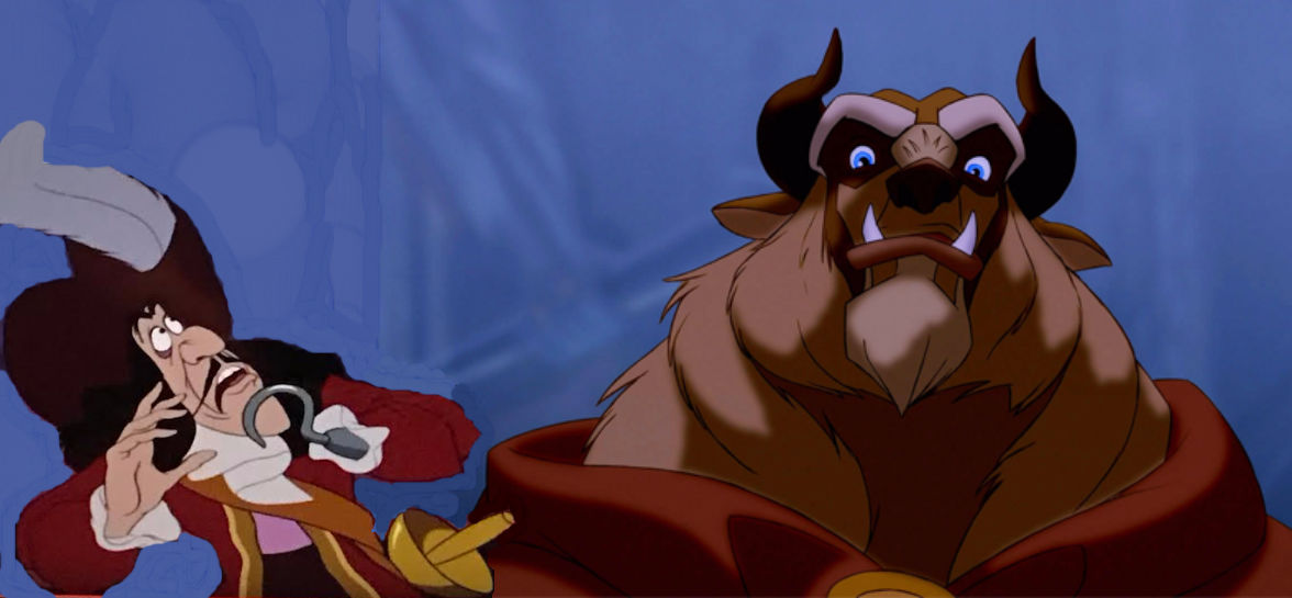 Captain Hook Scared of the Beast by jonstallion on DeviantArt