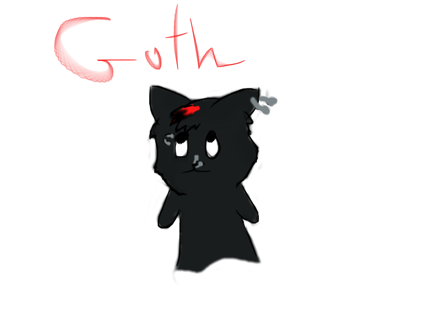 Cartoon Kitten~Goth~ by KigerStudios on DeviantArt
