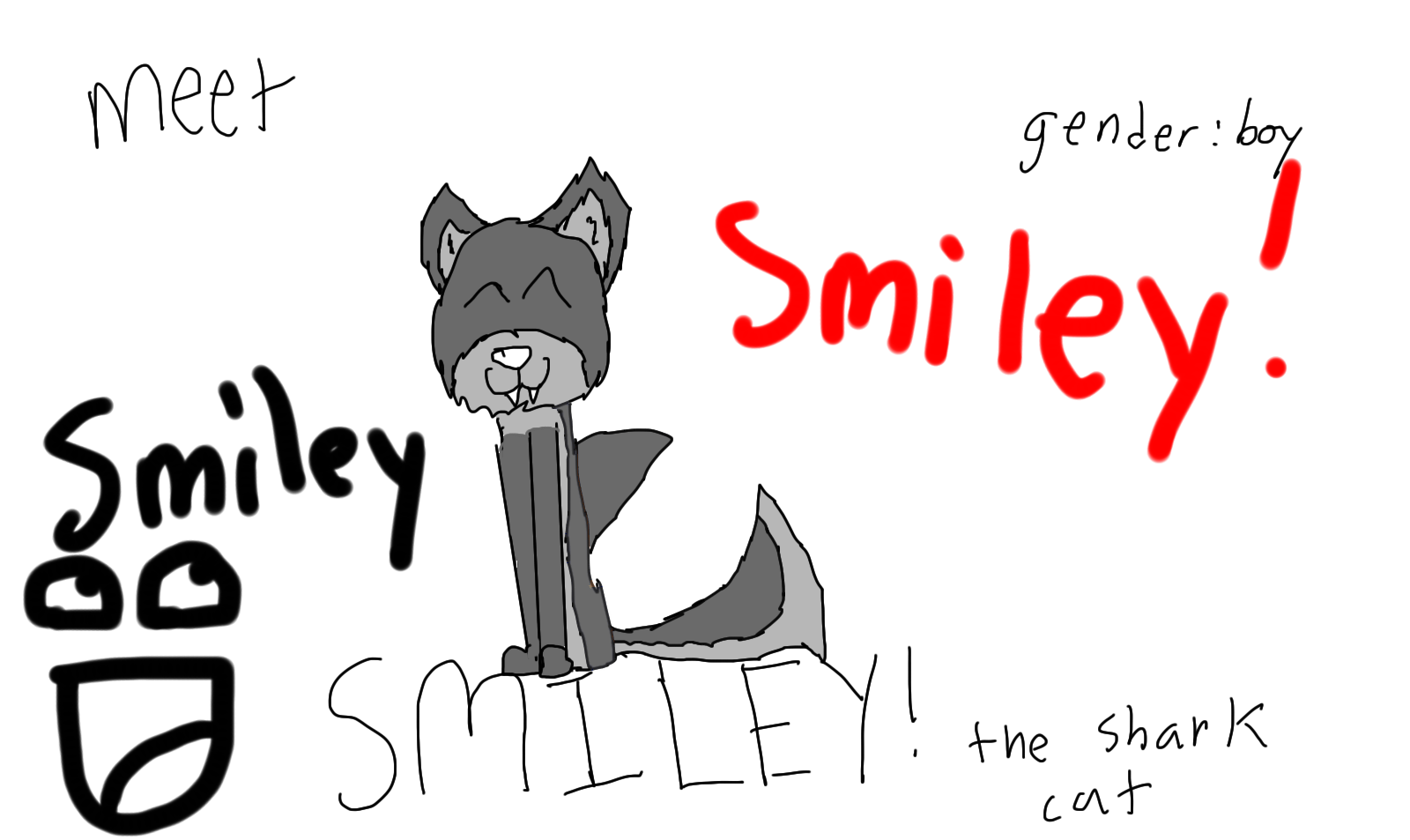 Smiley The Shark Cat by Teknowolf2358 on DeviantArt