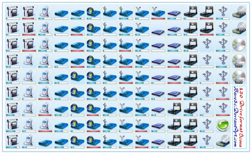 130 Drives Icons For XP by save3c on DeviantArt