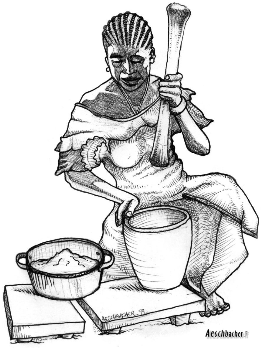 Femme pile le mil by Baschi-bouzouk on DeviantArt