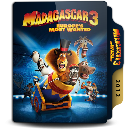Madagascar 3 Europe's Most Wanted 2012 Folder Icon by syms47 on DeviantArt