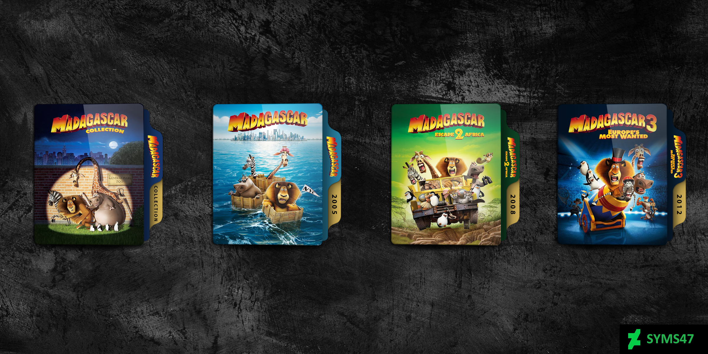 Madagascar Movie Collection Folder Icon Pack by syms47 on DeviantArt