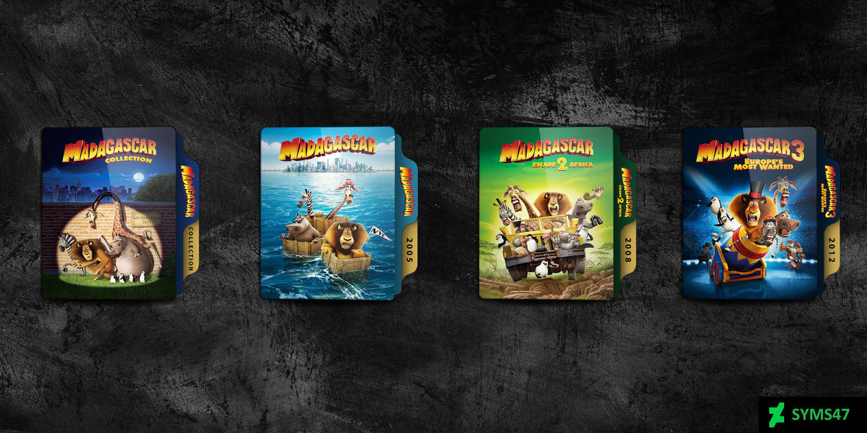 Madagascar Movie Collection Folder Icon Pack by syms47 on DeviantArt