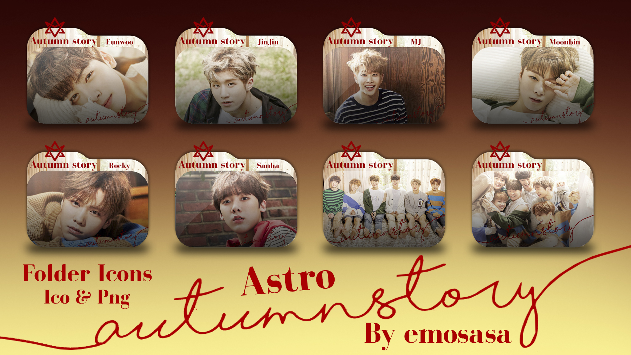 Astro Autumn story Folder Icons by emosasa by emosasa on DeviantArt