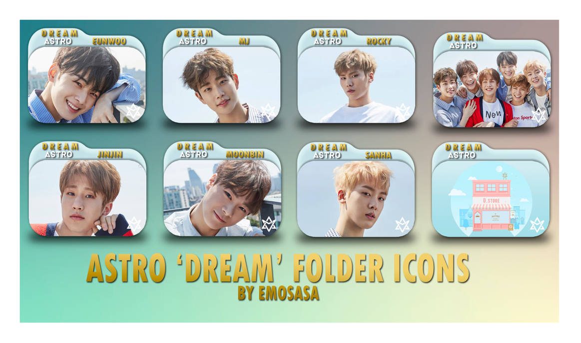 ASTRO 'DREAM' FOLDER ICONS by emosasa on DeviantArt