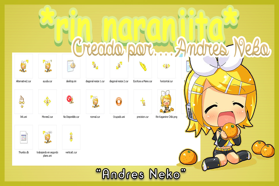 Rin Naranjita Cursor by AndresMMD on DeviantArt
