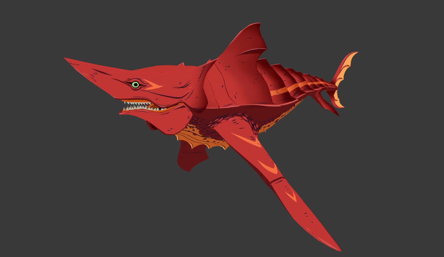 Megalodon Fire Large FBX fromSLIME-ISEKAI Memories by Strifffe on ...