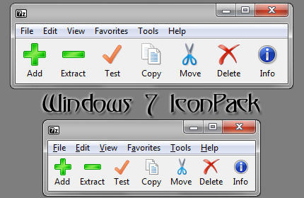 7-Zip Win7 Toolbar Icons by devin on DeviantArt
