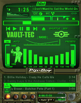 Fallout Pip-Boy 3000 Green winamp v4 by shadesmaclean on DeviantArt
