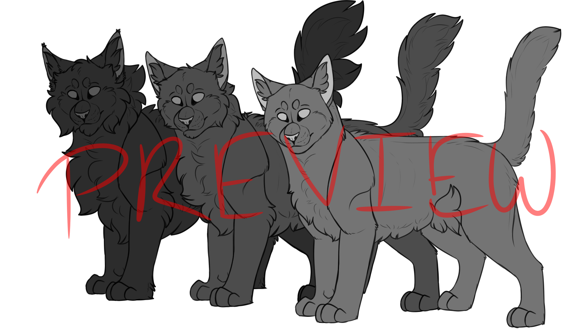 PTU Cat Base (3 Fur Lengths) by MoonDoodles7 on DeviantArt