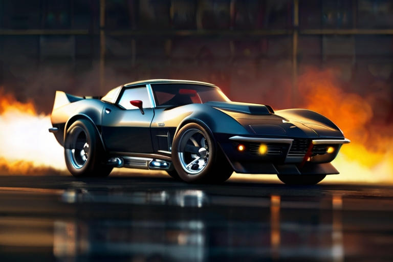 Corvette in fire by Thundershock22 on DeviantArt
