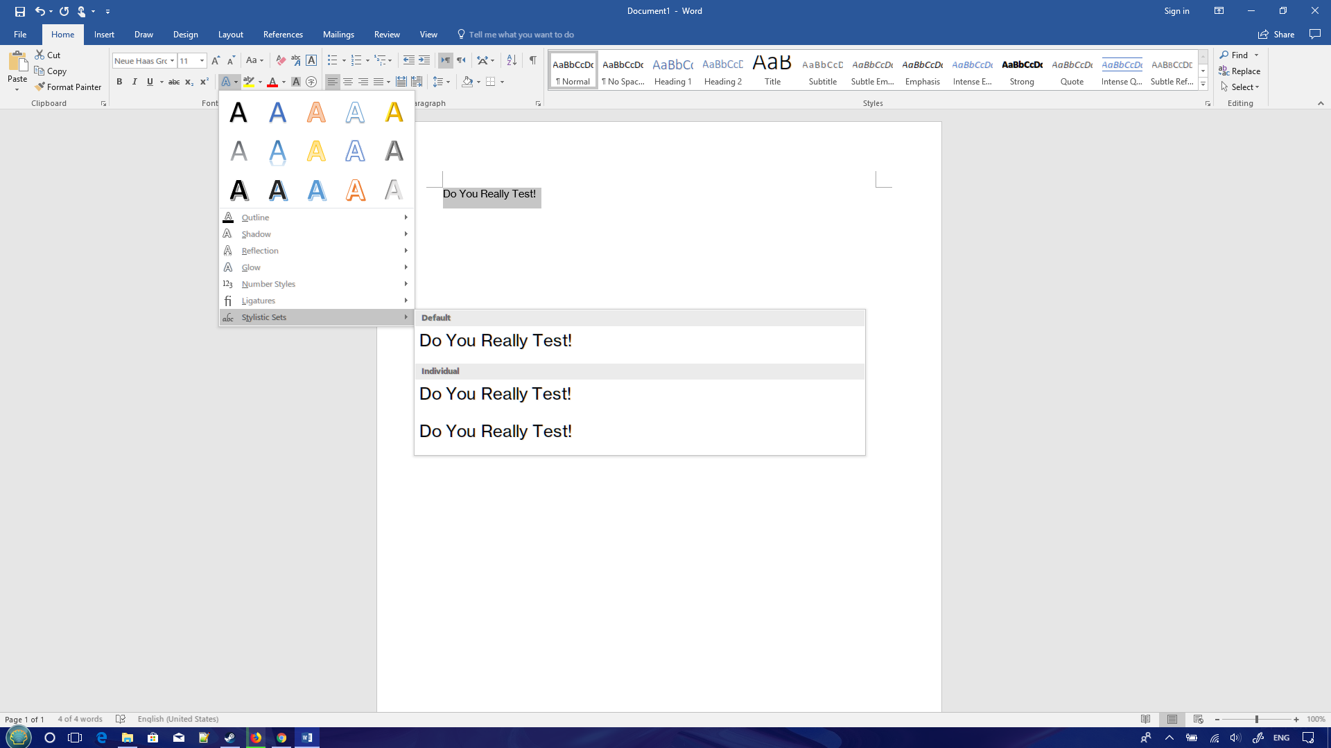 Neue Haas Grotesk Text on MS Word 2016 Test by SpecialsDong on DeviantArt