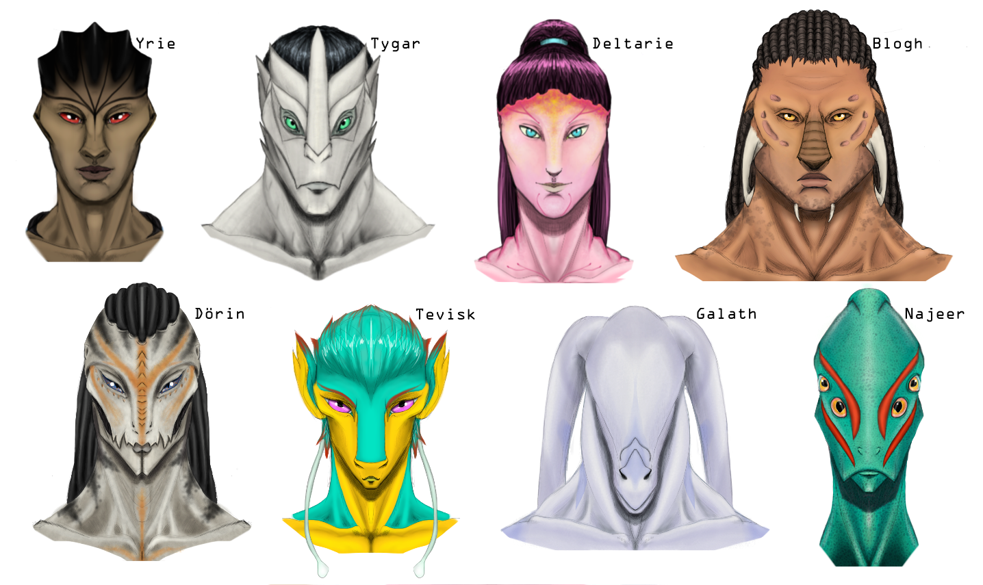 Alien Heads by E3TV on DeviantArt