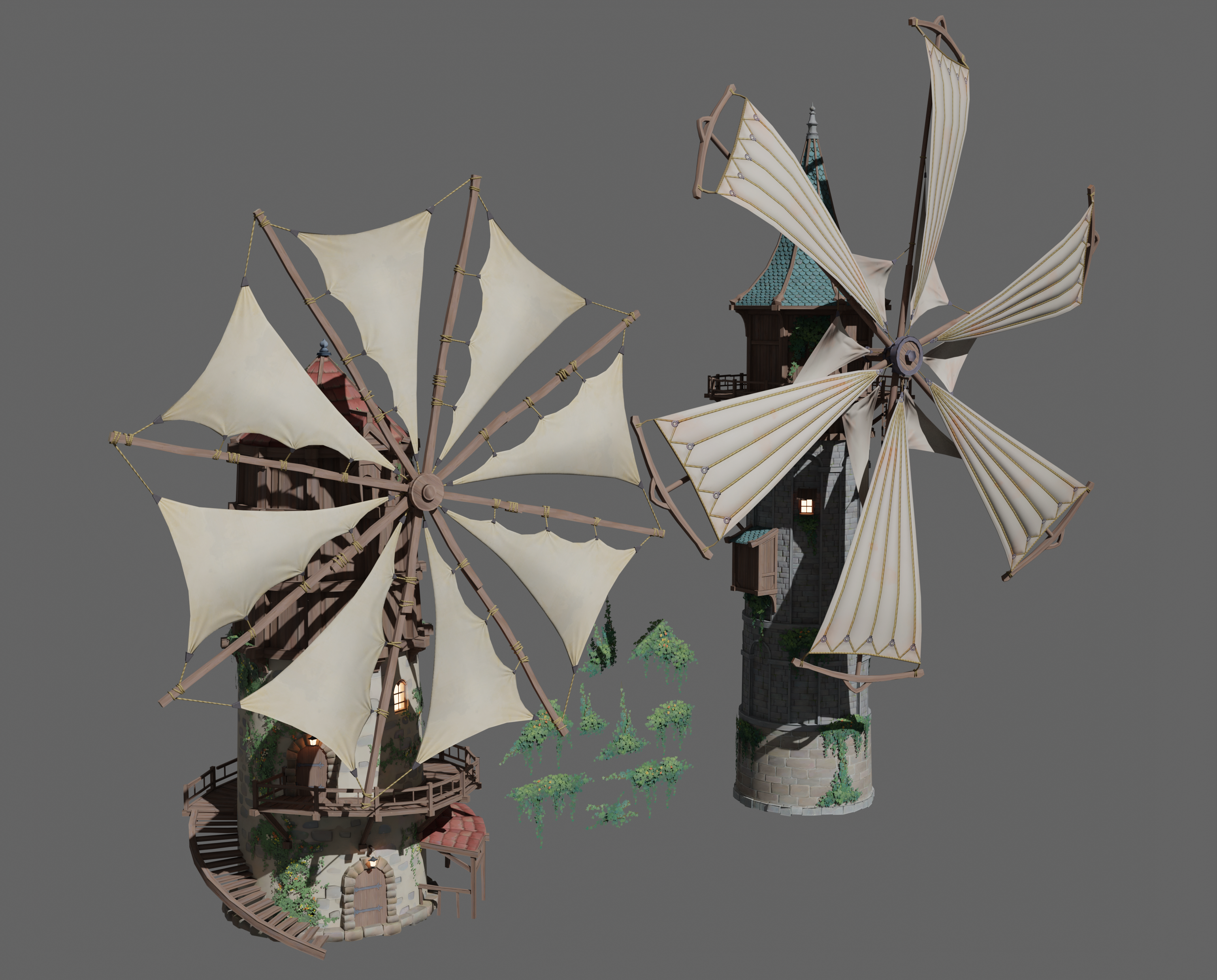 Genshin Impact Windmills Blender [Download] by Kozyol3D on DeviantArt