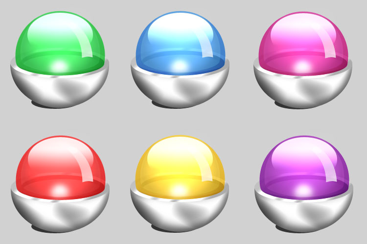 Shiny Glass Orbs and Metal by niccey on DeviantArt